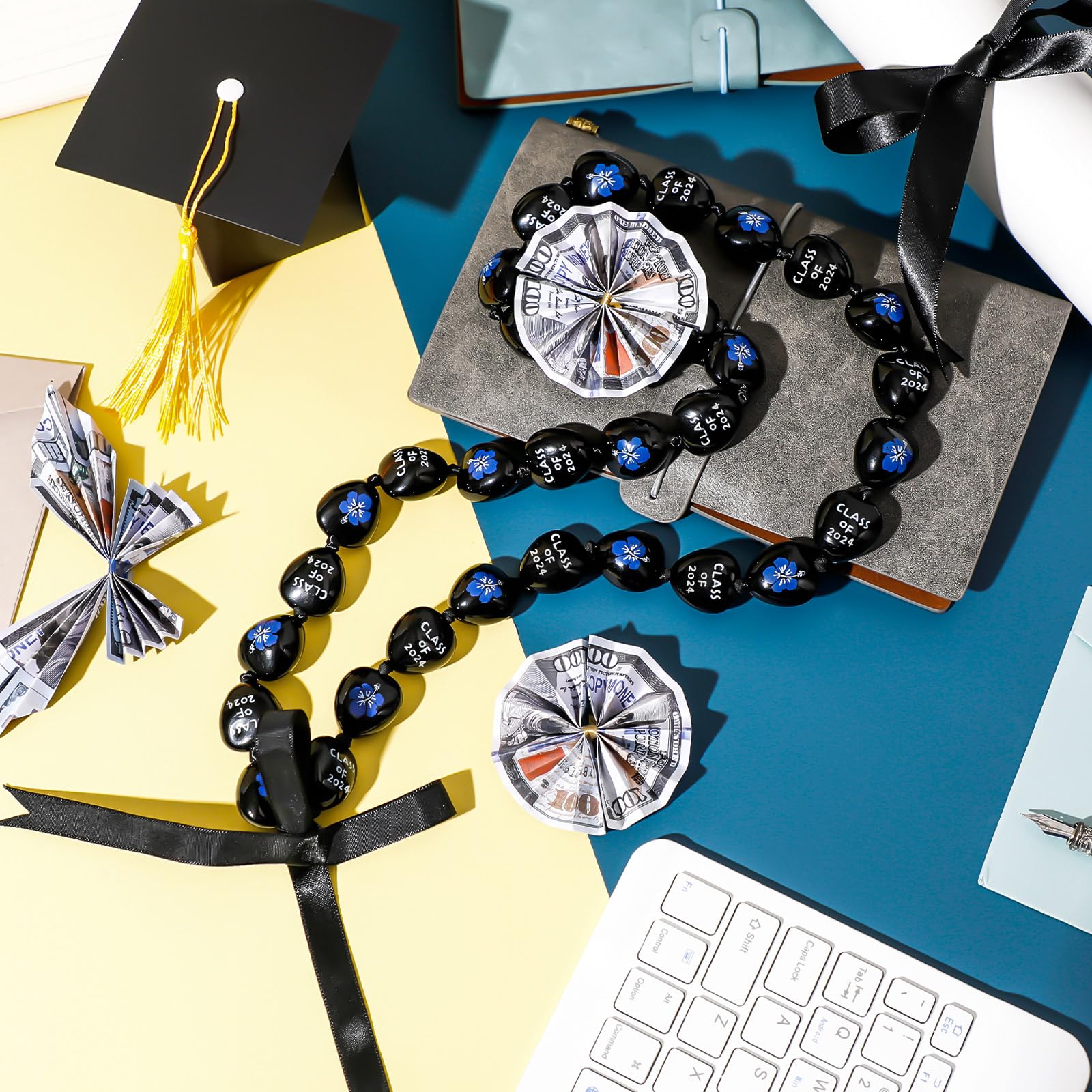 Snapklik.com : 2024 Graduation Ribbon Lei Hand Painted Class Of 2024 ...