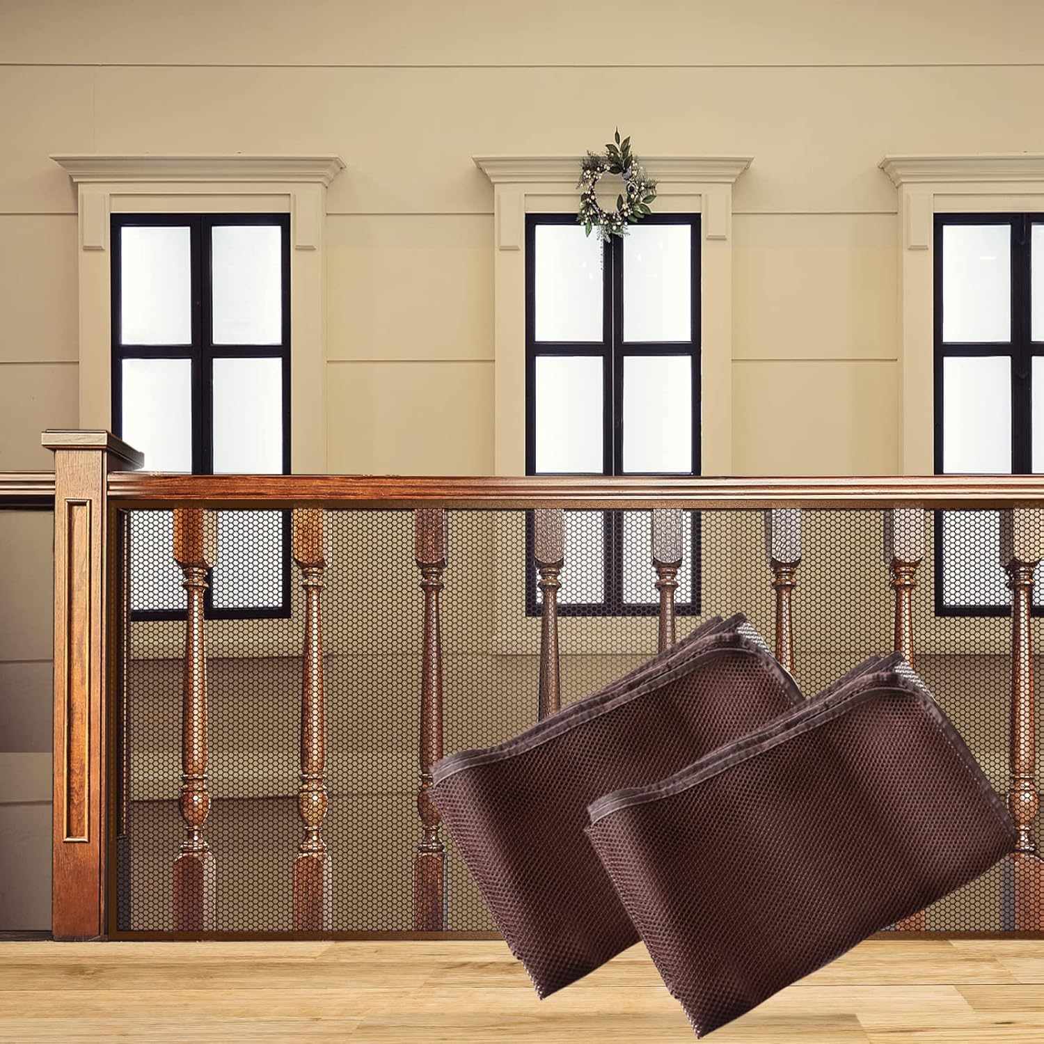 Amazon.com: 2 Pack Indoor Outdoor Baby Safety Stair Railing Net Baby ...