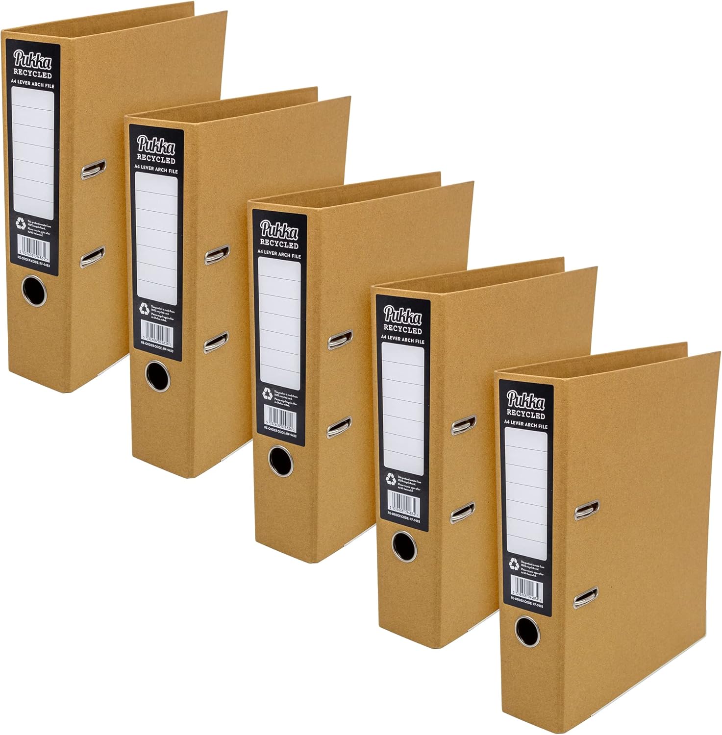 Pukka Pad, Kraft Recycled Lever Arch A4 Binder - 2 Ring, 70mm ...