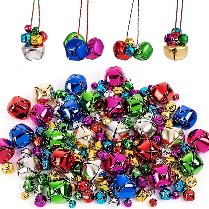 Amazon.com: YGAOHF Jingle Bells for Crafting, Large Small Christmas ...