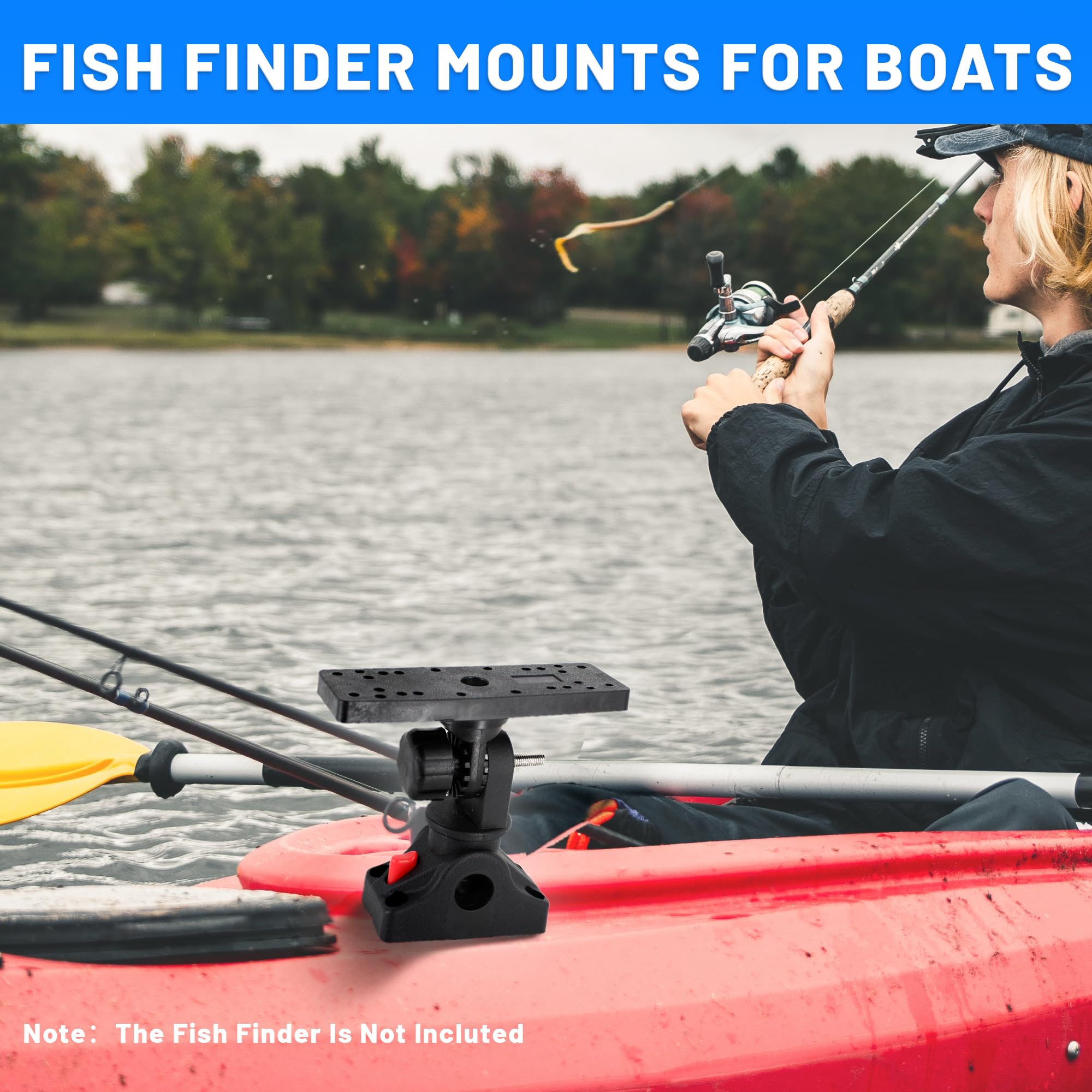 Snapklik.com : Fish Finder Mounts For Boat, 360 Adjustable Fish Finder ...