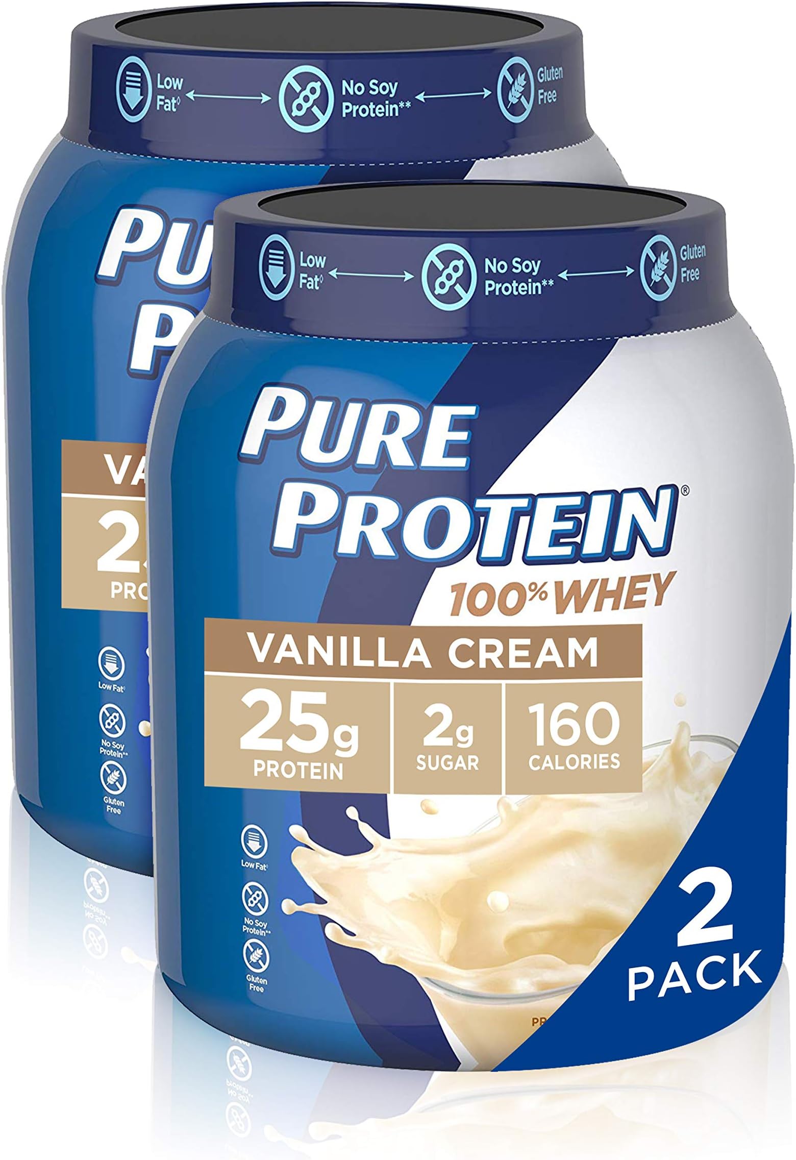 Amazon.com: Pure Protein 100 % Whey Protein, Vanilla Cream, 1.6 Pound ...