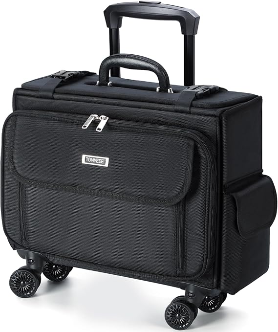 Amazon.com: Tonyeee Rolling Laptop Bag 15.6 Inch, Ballistic Nylon ...