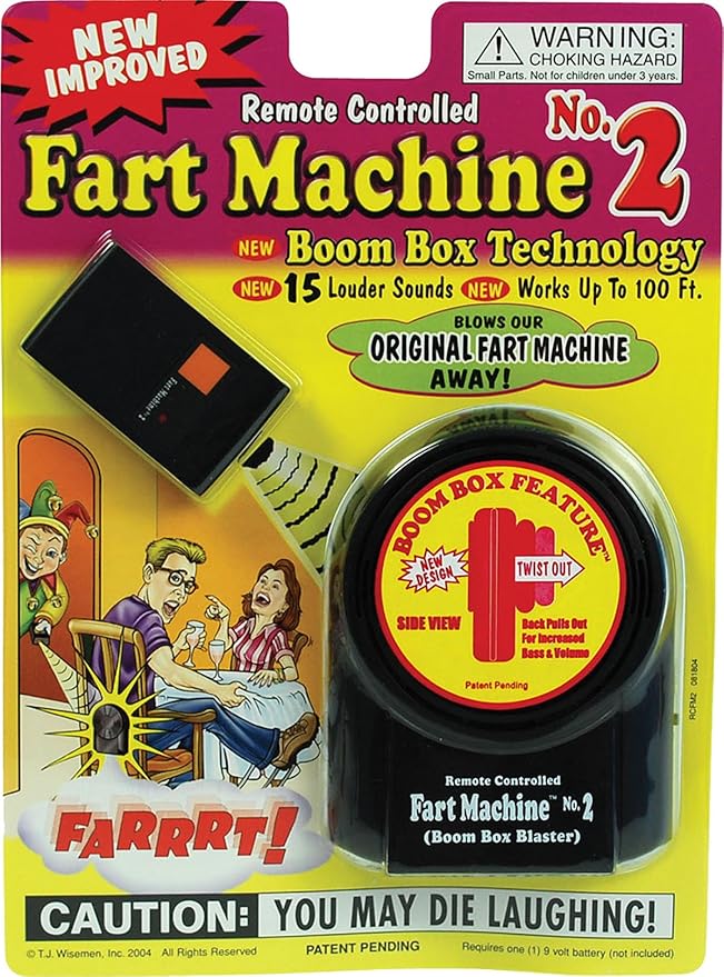 Amazon.com: Remote Controlled Fart Machine #2 with Boom Box Technology ...