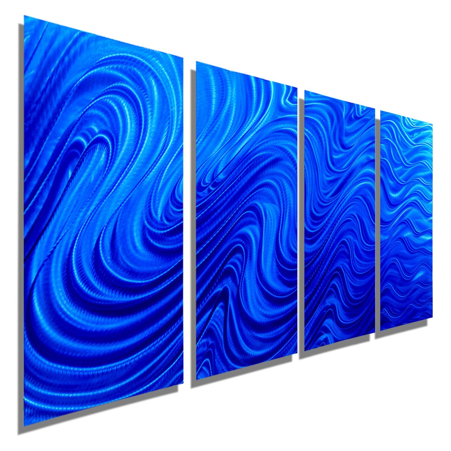 Amazon.com: Statements2000 Blue Metal Wall Art Sculpture - 51" x 24 ...