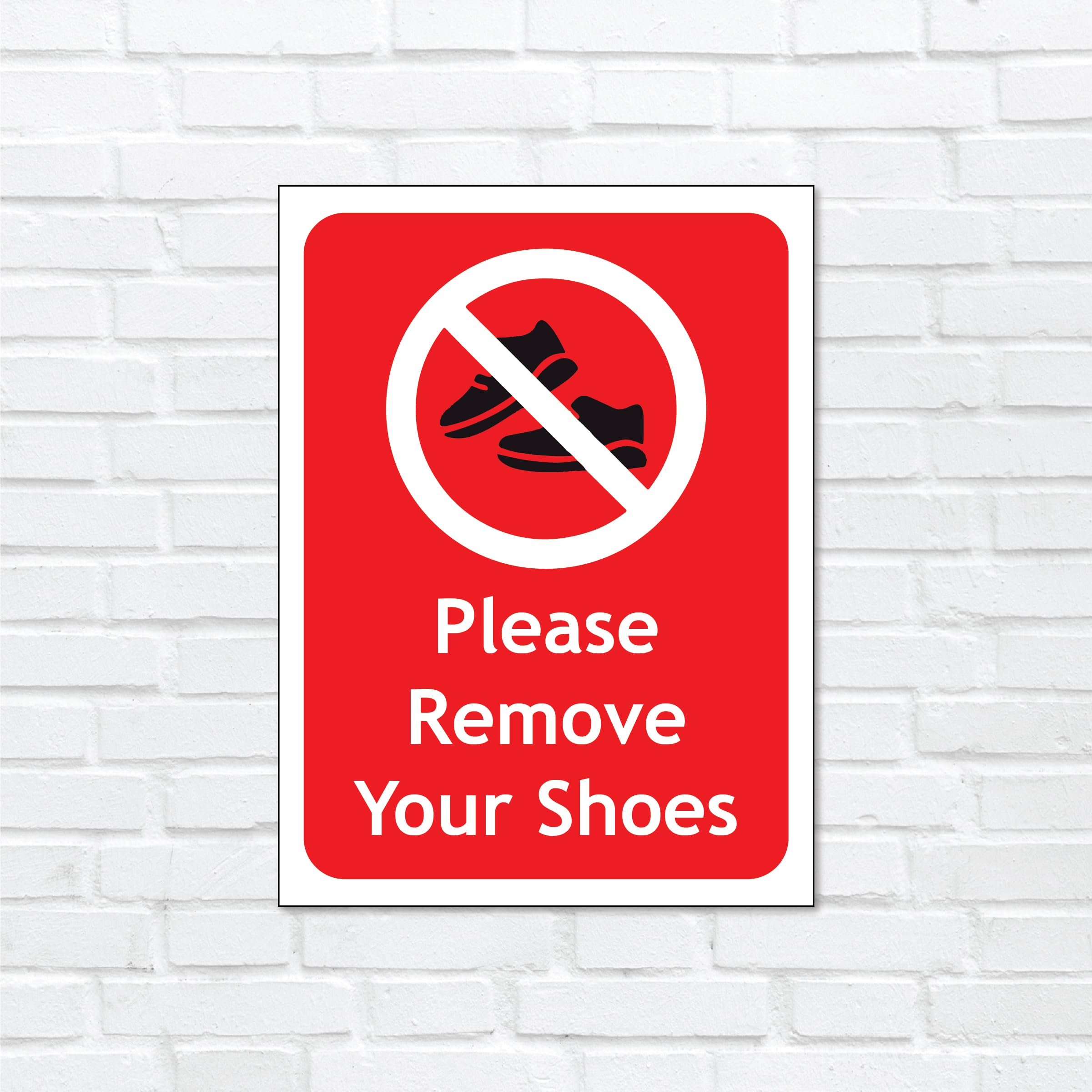 Buy SIGN EVER Please Remove Your Shoes Sign Board for Office Bank ...