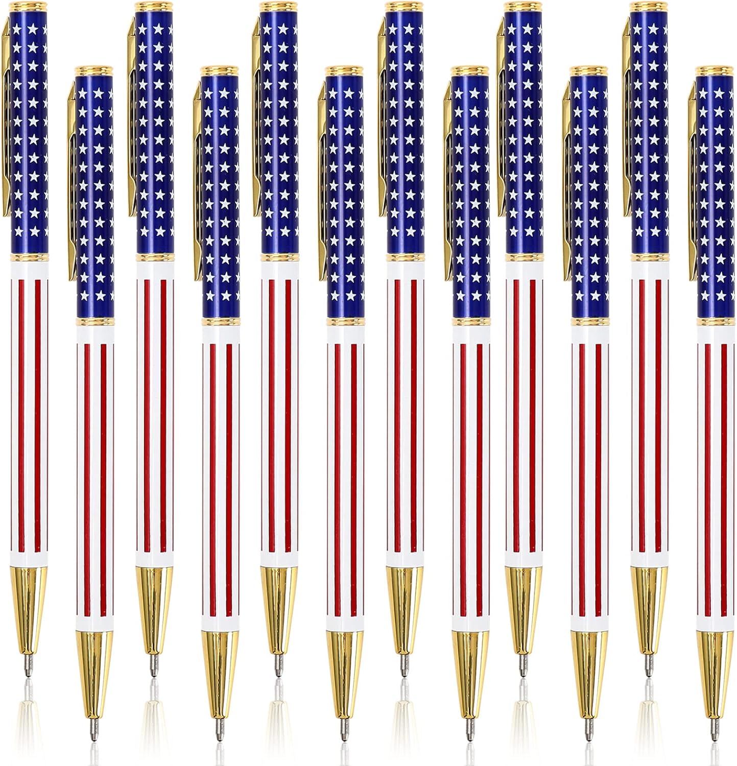 Amazon.com : Whaline 16Pcs Patriotic Pen American Flag Ballpoint Pen ...