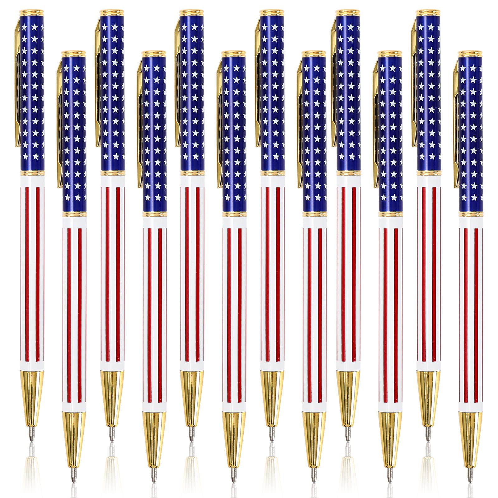 Amazon.com : Whaline 16Pcs Patriotic Pen American Flag Ballpoint Pen ...