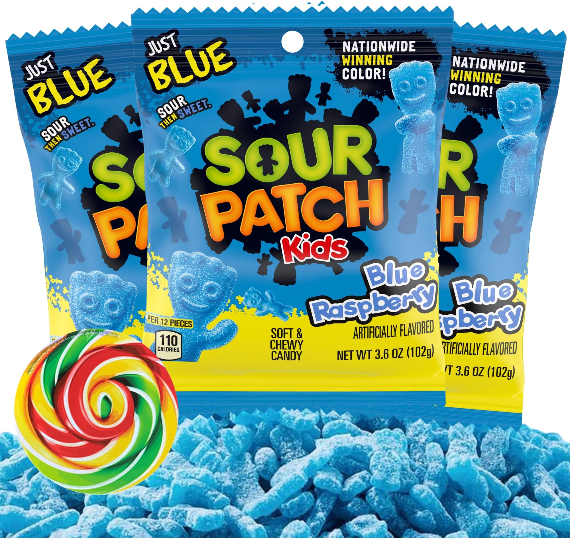 Amazon.com : Sour Patch Kids Blue Raspberry 8 oz bag : Grocery ...
