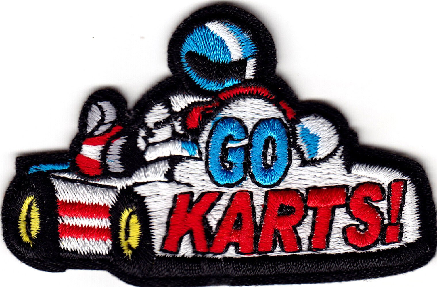 Snapklik.com : "GO KARTS" - IRON ON EMBROIDERED PATCH /Vehicles