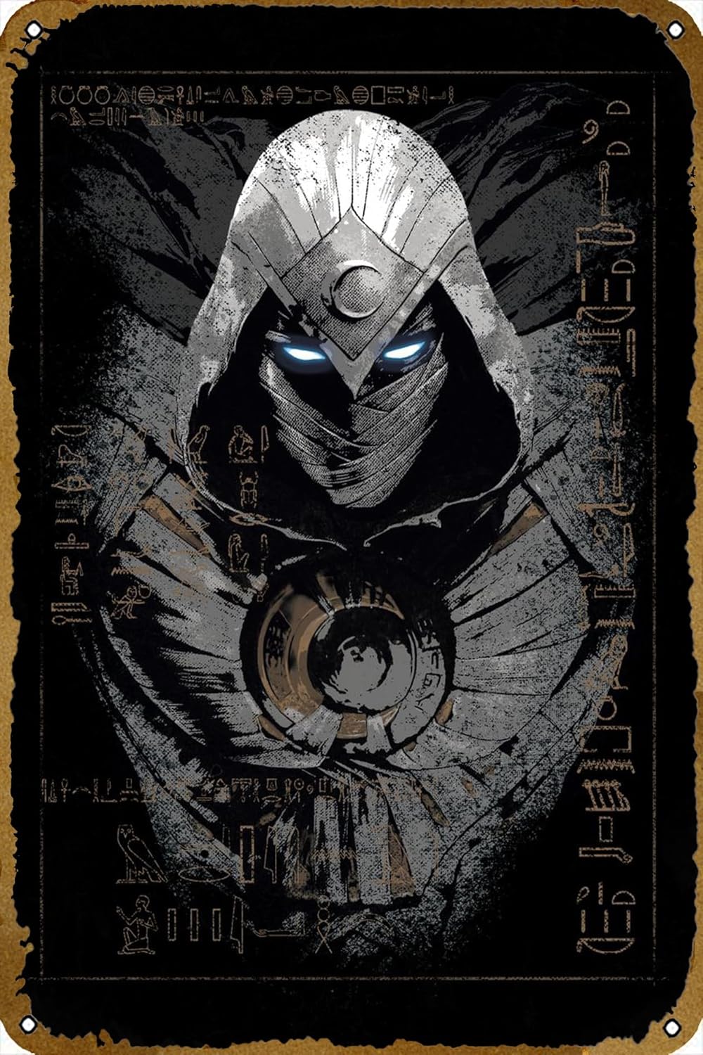 Amazon.com: Moon Knight eyes Comics Poster Comics Vintage Tin Metal ...