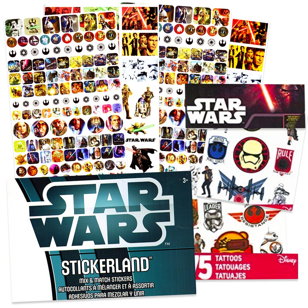 Amazon.com: Star Wars Stickers & Tattoos Party Favor Pack (275 Stickers ...