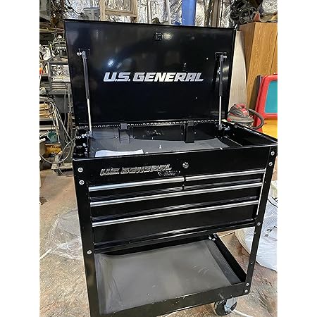 Amazon.com: Roller Cart Tool Cabinet Storage Chest Box Glossy Black 4 ...