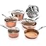 Amazon.com: Gotham Steel Hammered Copper Collection – 15 Piece Premium ...