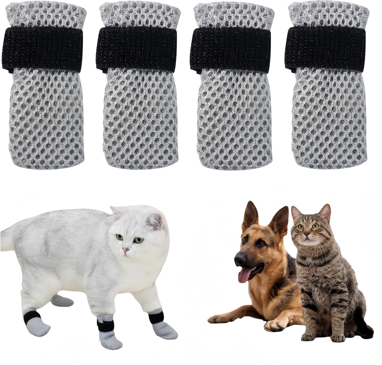 Cat Claw Covers, Ai-OUMLEEF 4 Pcs Cat Mittens to Prevent Scratching ...