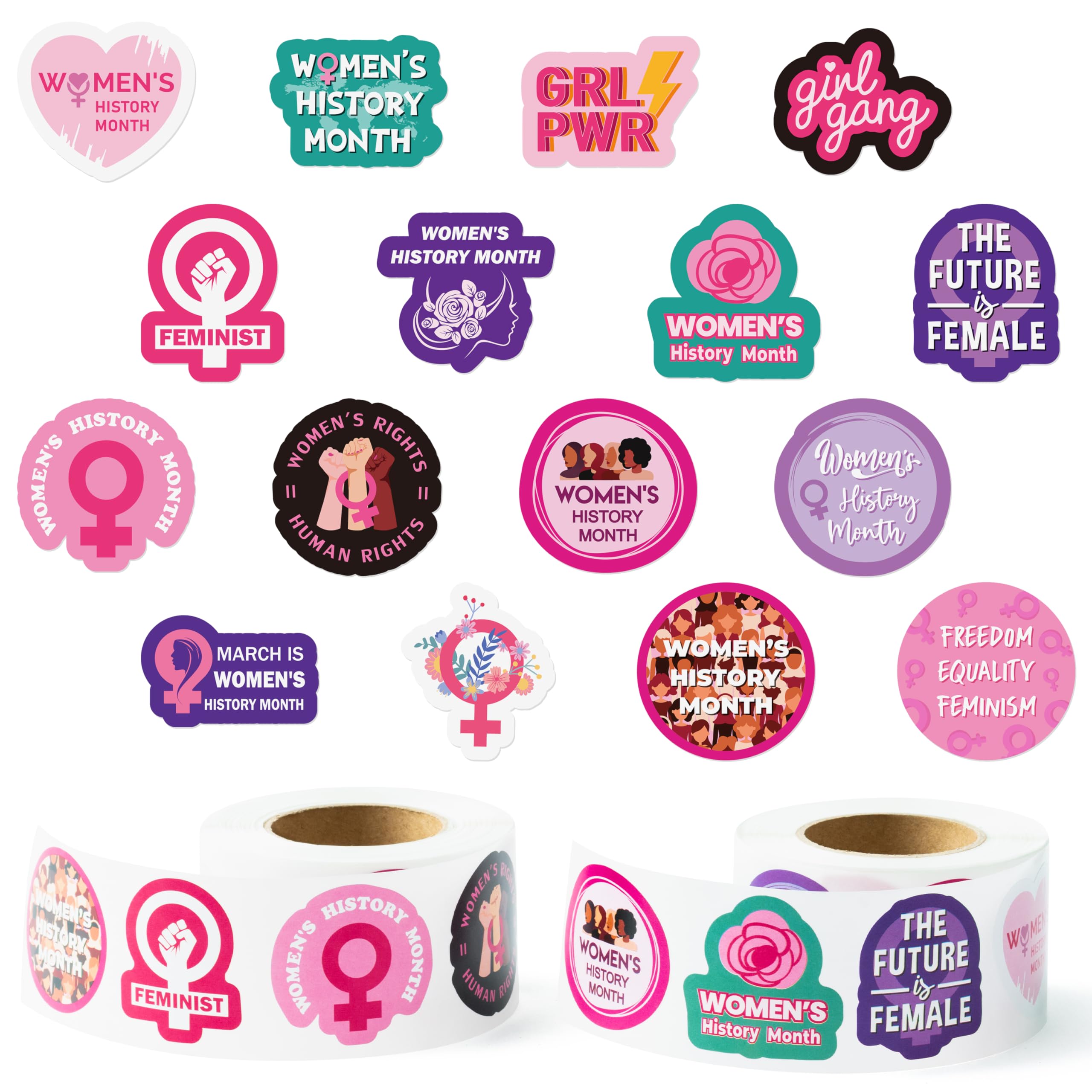 Amazon.com: WATINC 1000Pcs Women's History Month Stickers,Women ...