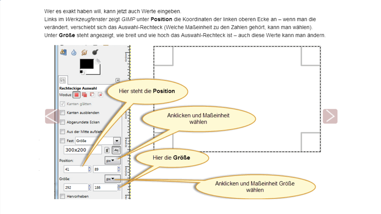 Tutorial-App: Everything on Selections in GIMP Part I (German Version ...