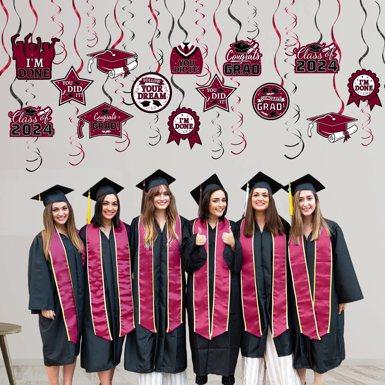 Snapklik.com : 54 Pieces Graduation Decorations Class Of 2024 ...