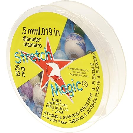 Amazon.com: Stretch Magic Bead & Jewelry Cord - Strong & Stretchy, Easy ...