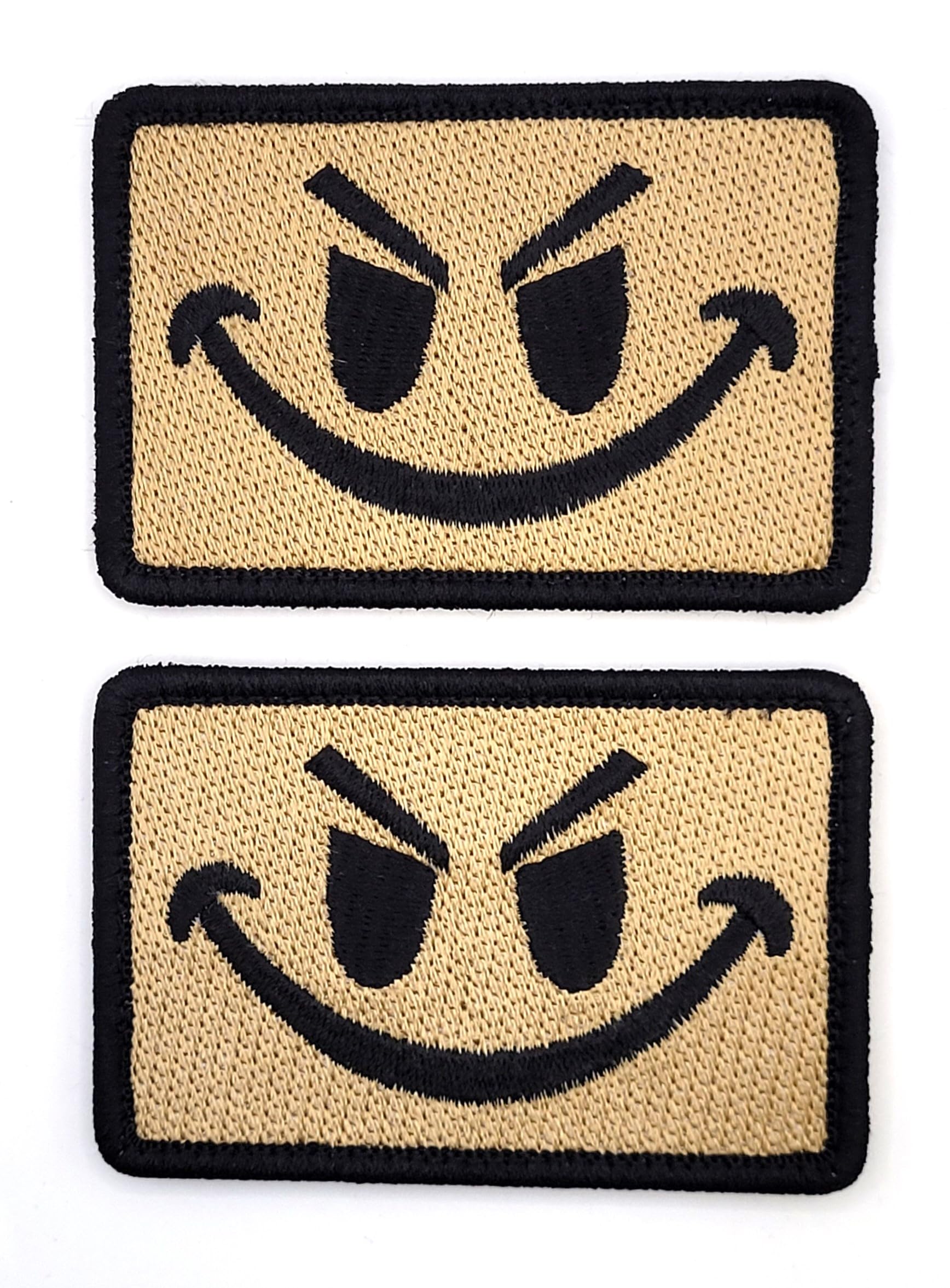 Amazon.com: 2 Piece Evil Smiley Face Tactical Patch [ Hook Fastener ...