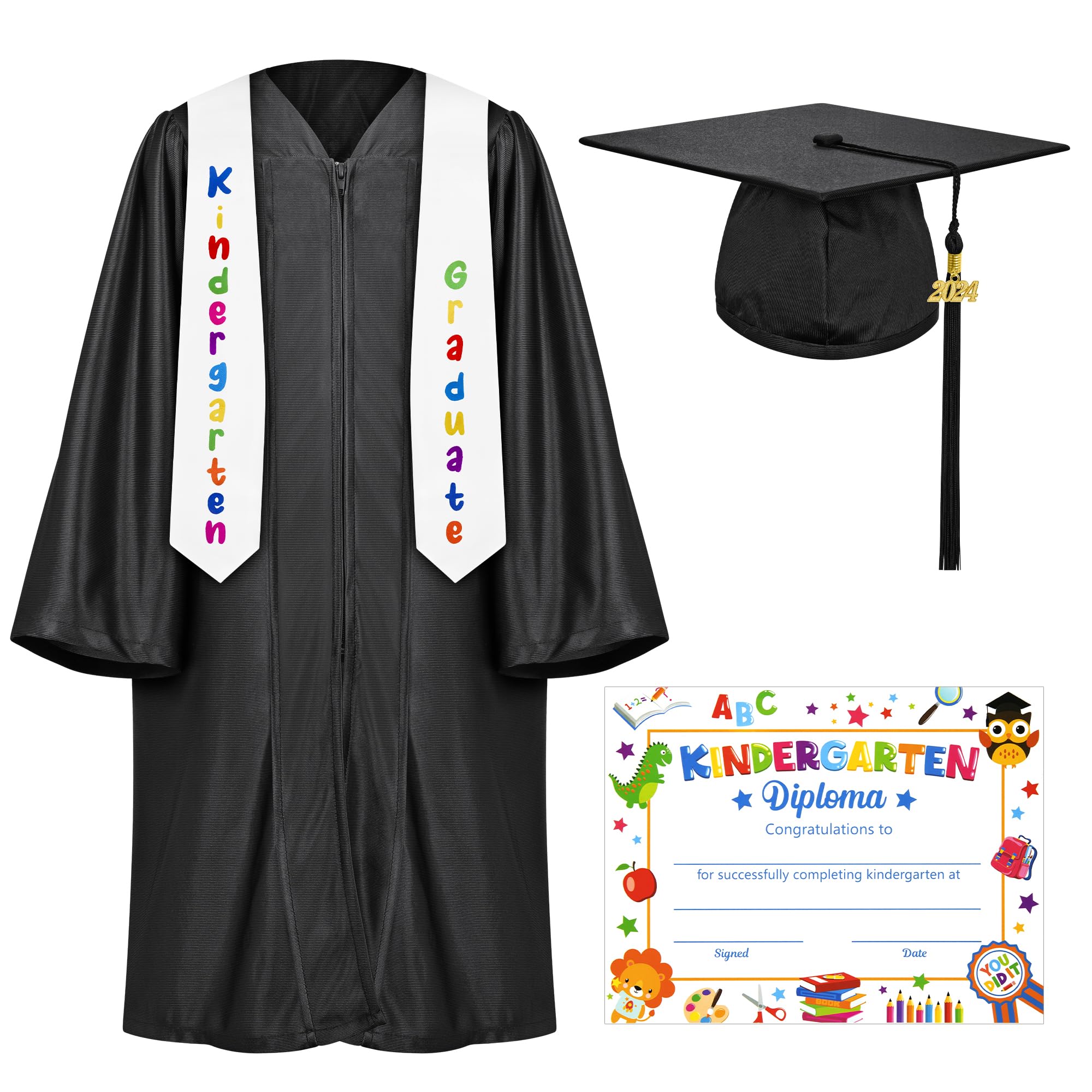 Snapklik.com : QZYL Kindergarten Graduation Cap And Gown, Unisex ...
