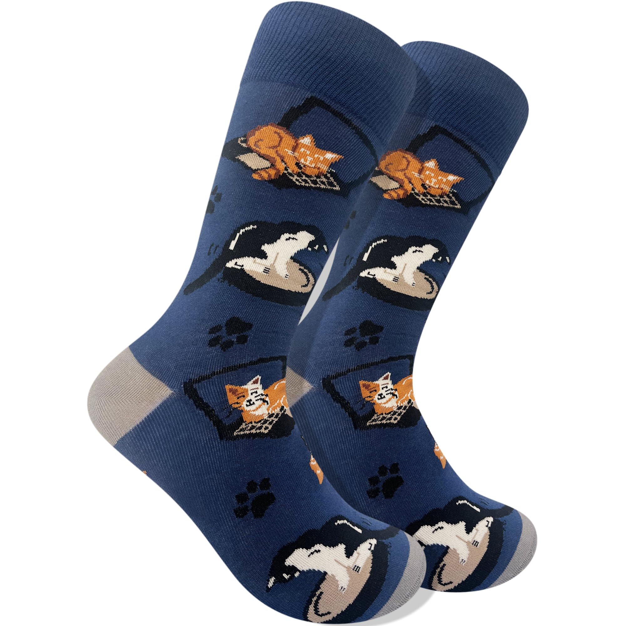 Amazon.com: Men's Premium Comfort Cat Socks : Clothing, Shoes & Jewelry