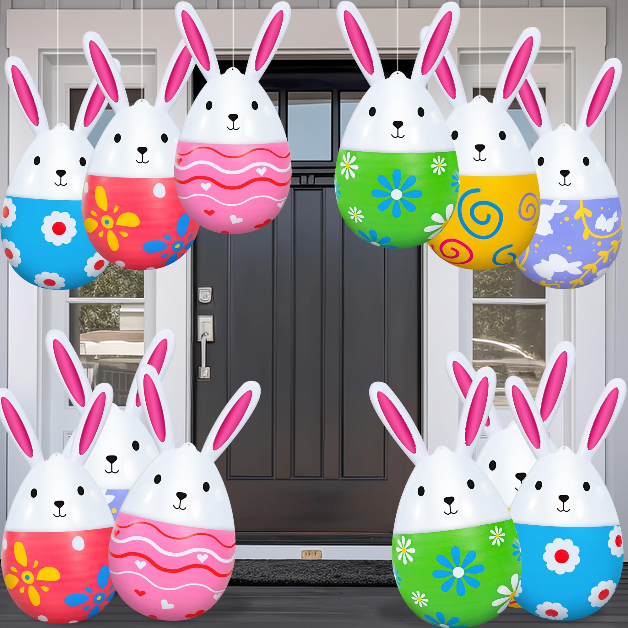 Amazon.com: Fun Express 5FT Inflatable Blow Up Easter Bunny - Set Up ...