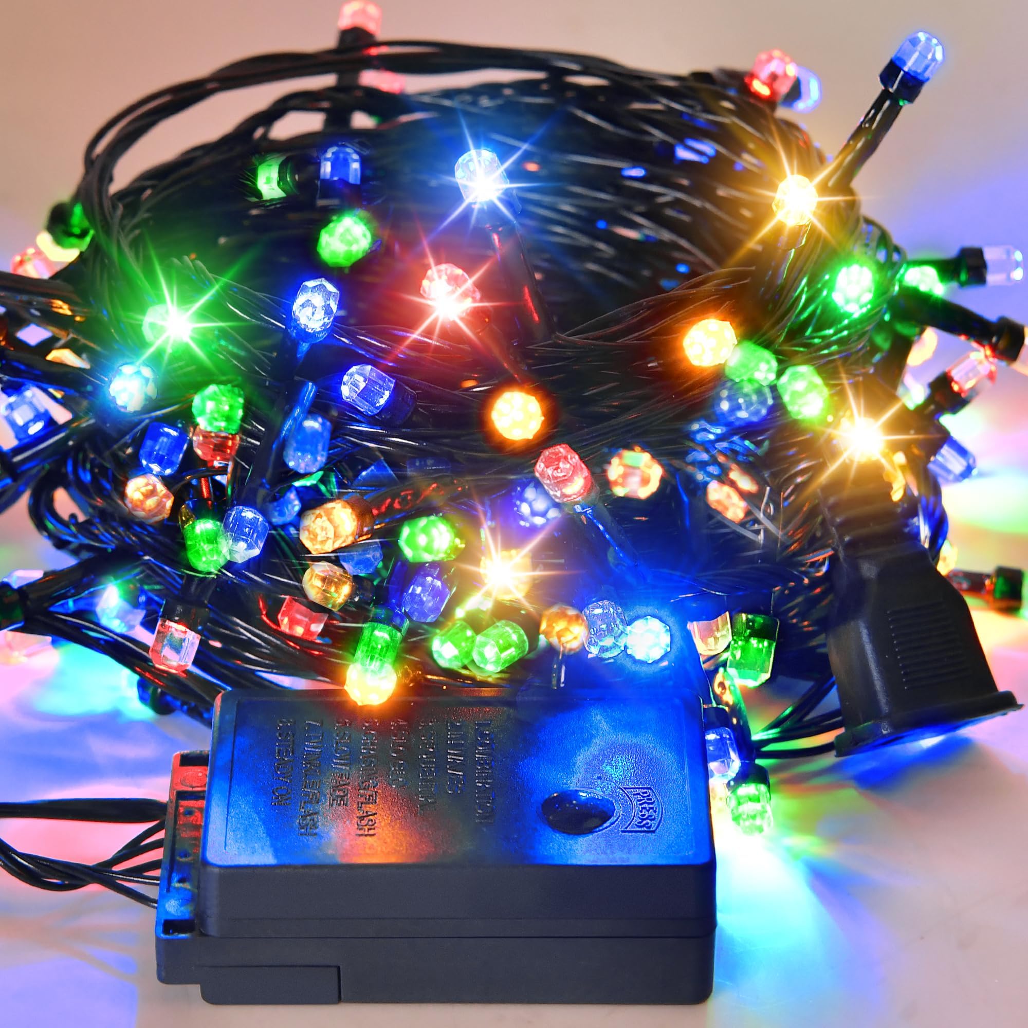 Amazon.com: Indoor/Outdoor Multi-Color Musical Christmas Lights - Plays ...