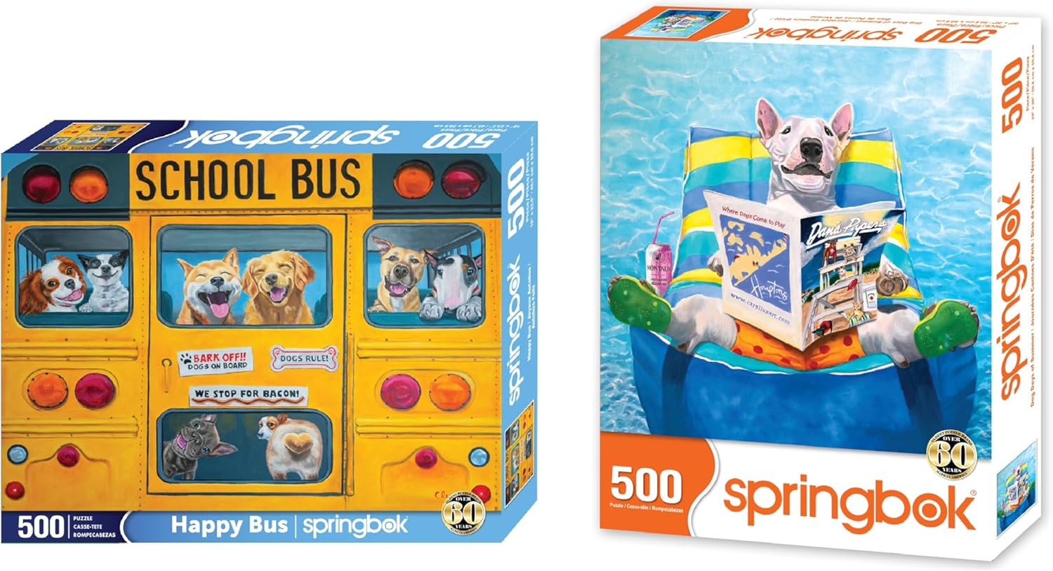 Amazon.com: Springbok 500 Piece Jigsaw Puzzles - Set of 2 Carol Luz ...