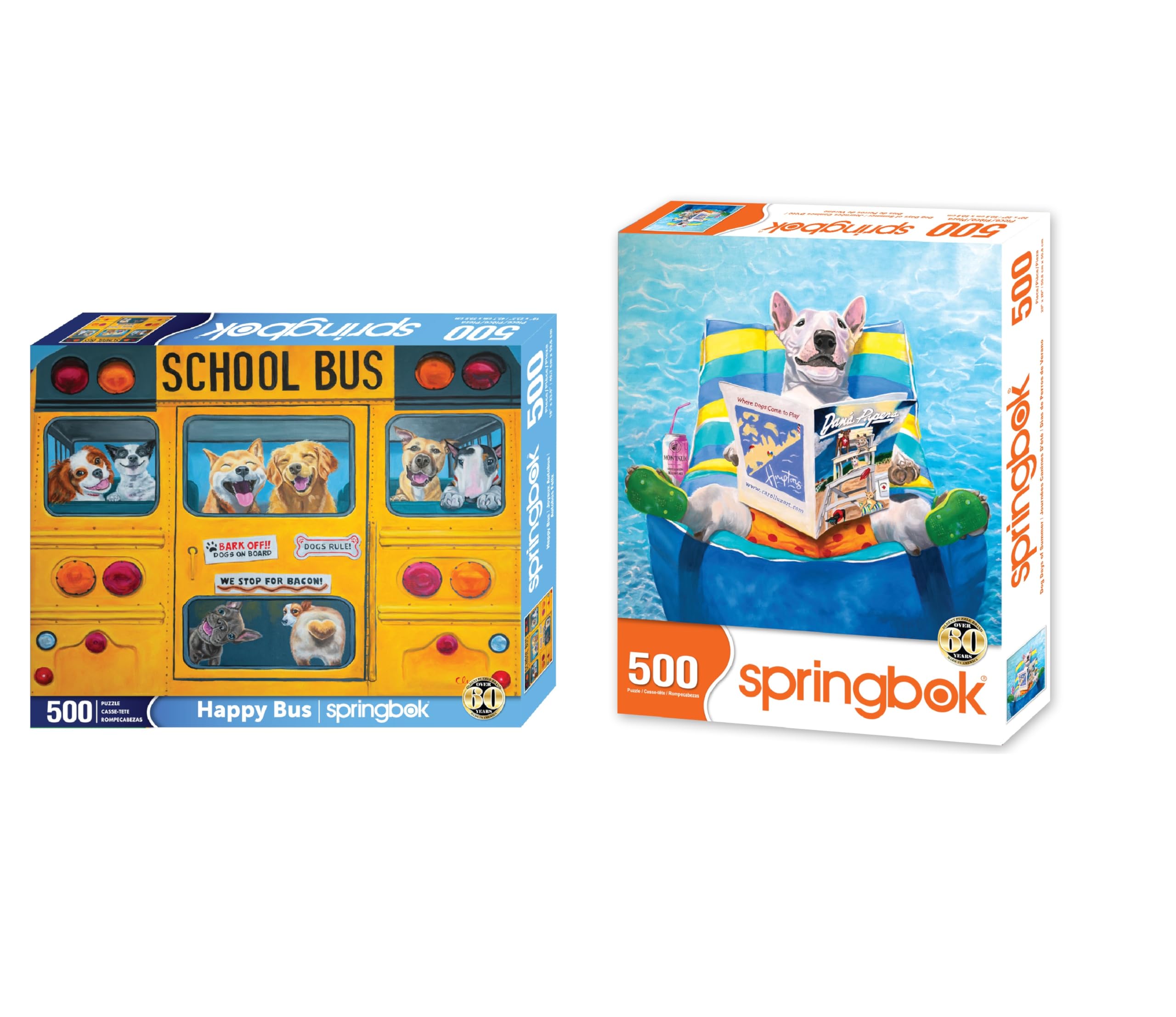 Amazon.com: Springbok 500 Piece Jigsaw Puzzles - Set of 2 Carol Luz ...