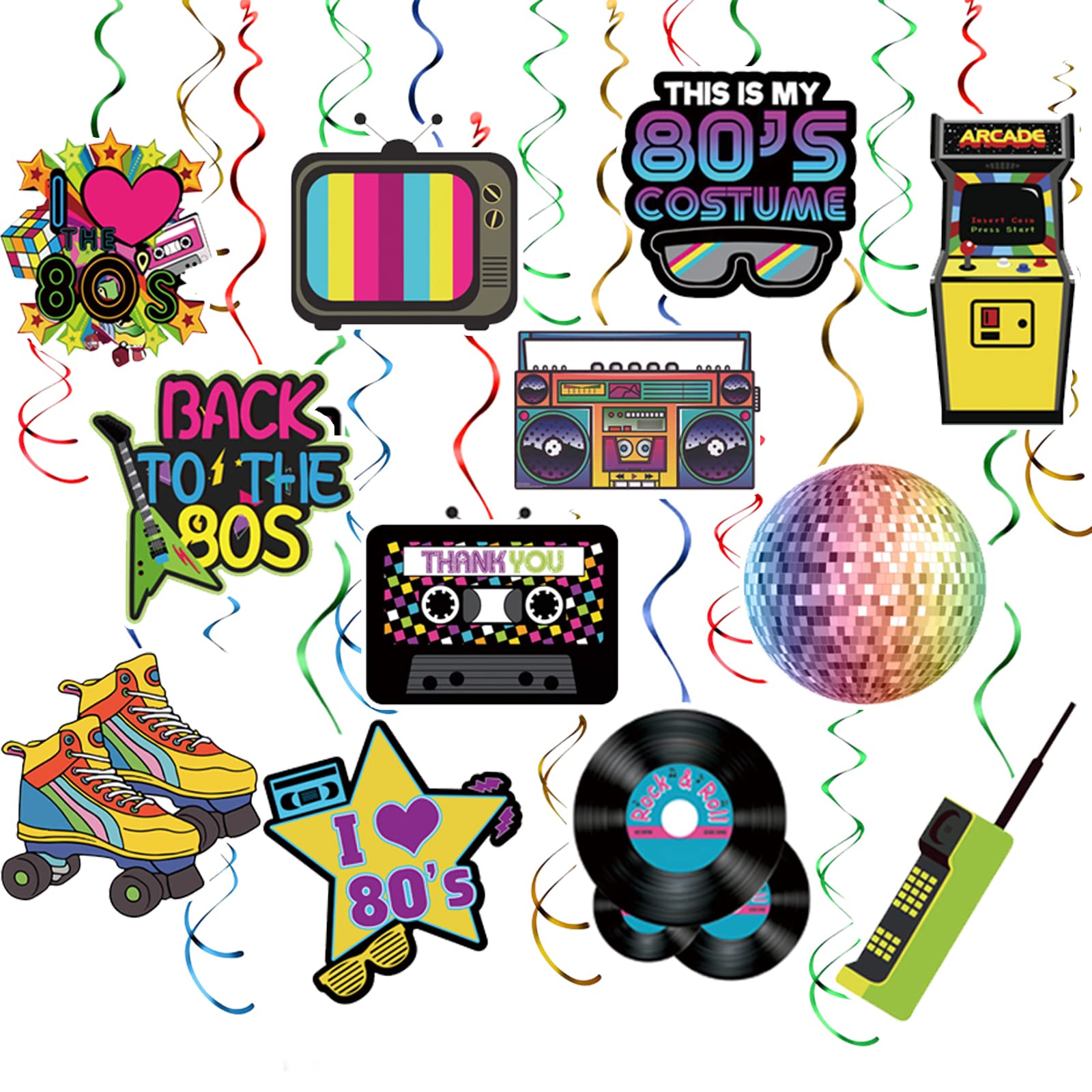 80s Theme Party Clipart