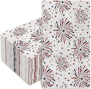 Amazon.com: AnyDesign 80 Pack Firework Guest Napkins Patriotic Memorial ...