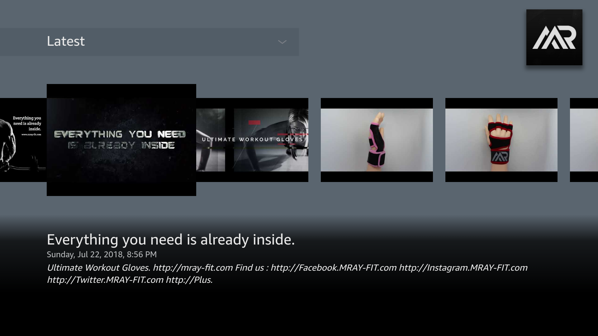 Aplicación MRAY-FIT -Evolution- en Amazon Appstore