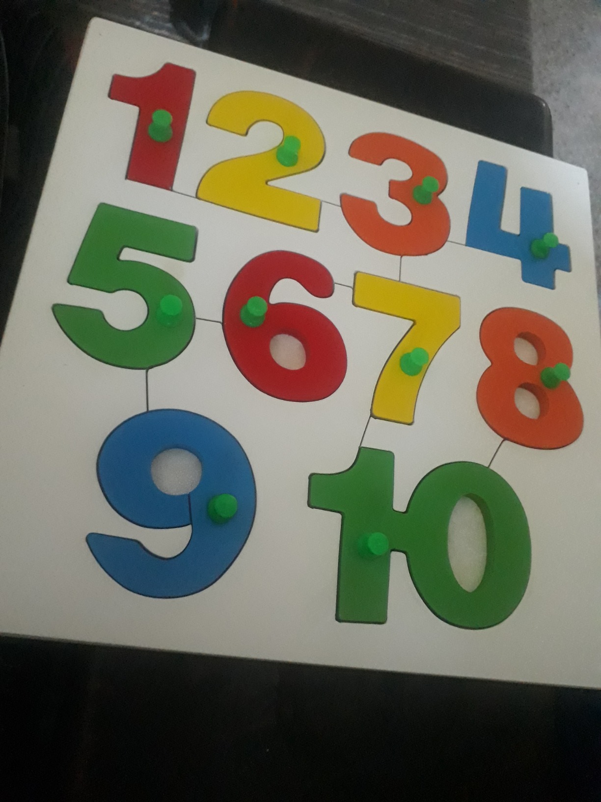 Buy Little Genius Number Puzzle - 1 to 10 with Knob&Little Genius Wood ...