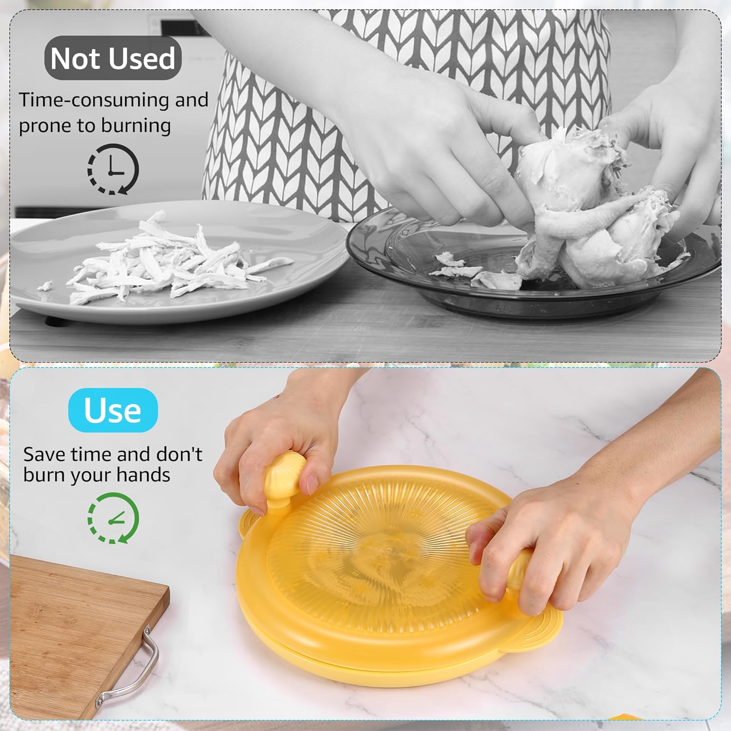 Eoaod Trituradora de pollo de 10.8 pulgadas más largas que hacen que la ...