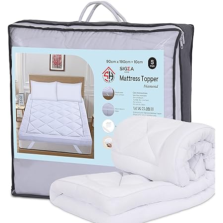 SIGMA HOME Mattress Topper Single Bed Flame Retardant Extra Thick Hotel ...