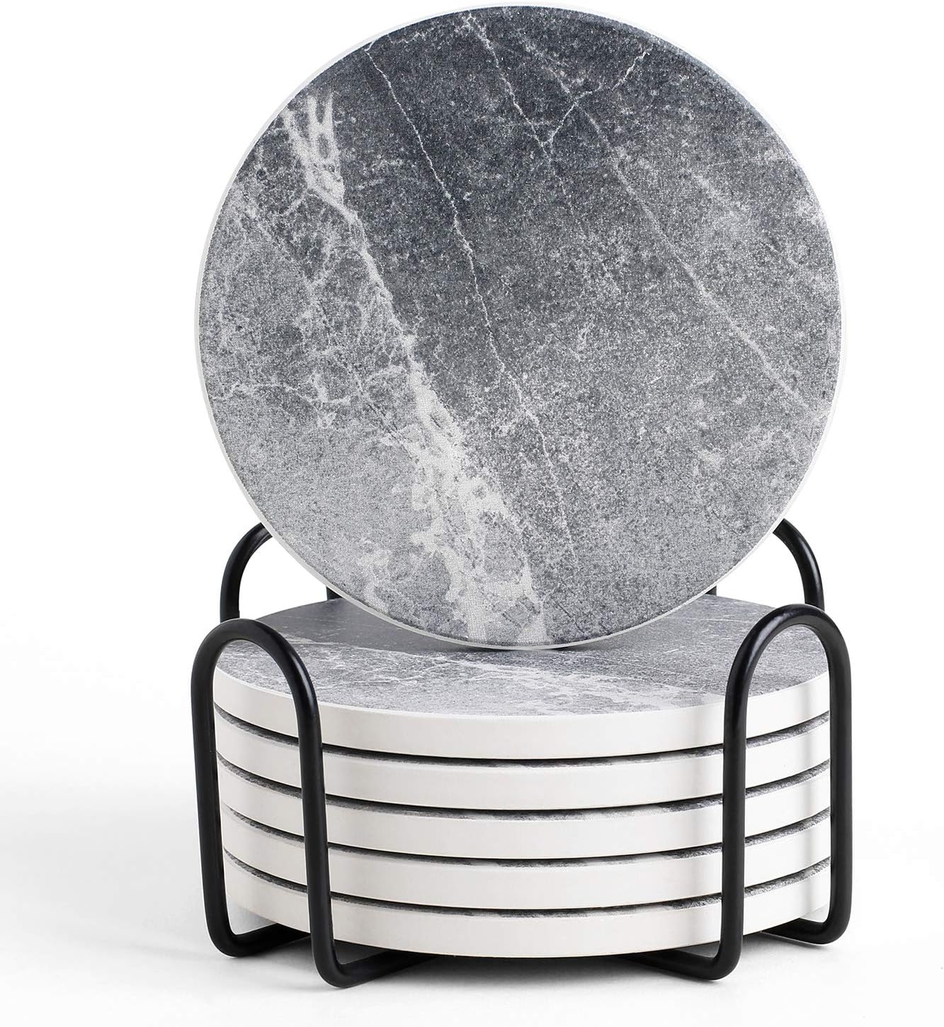 Amazon.com: Acejoz Drink Coasters with Holder for Coffee Table ...