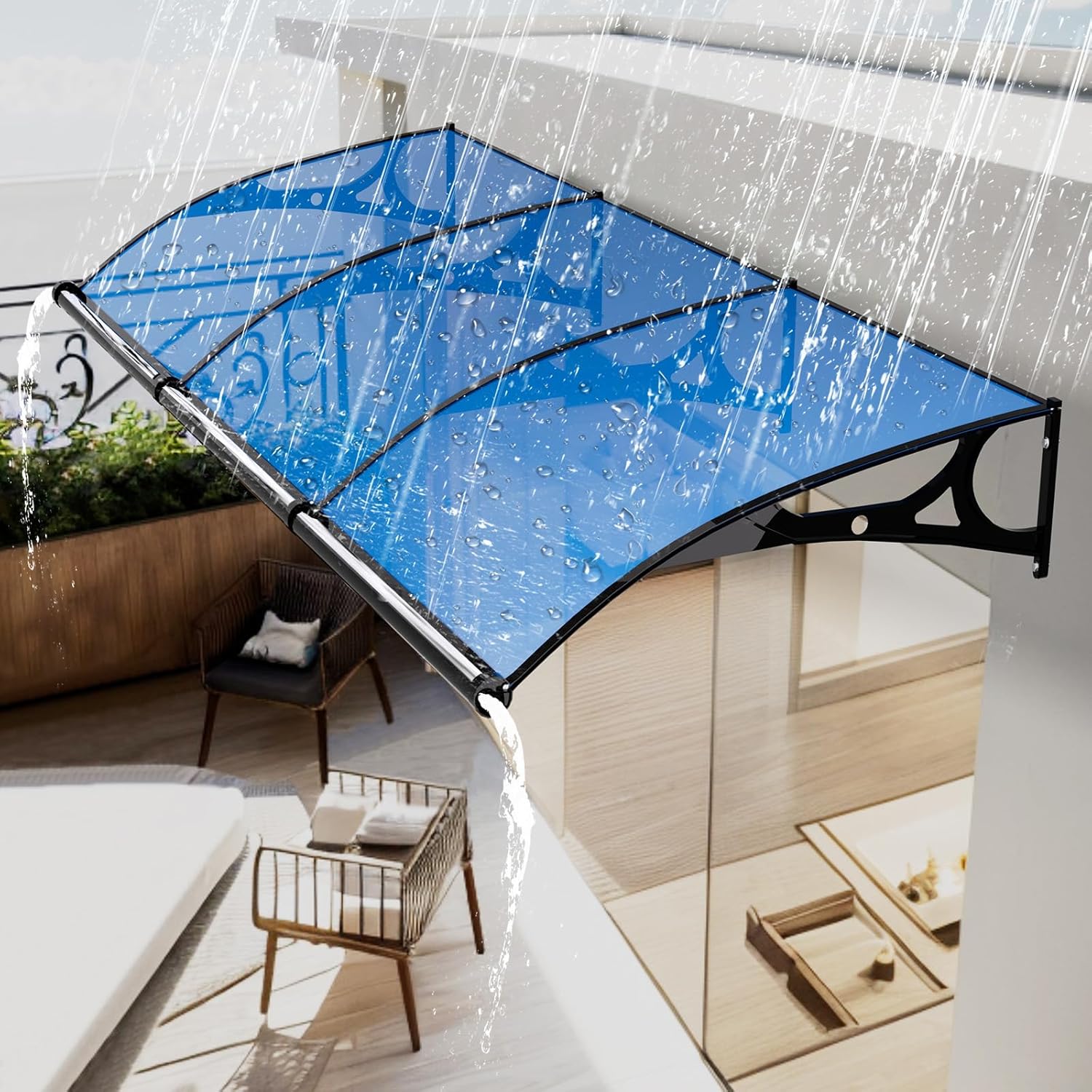 Polycarbonate Window Door Awning Front Doors/windows Overhang Awning ...