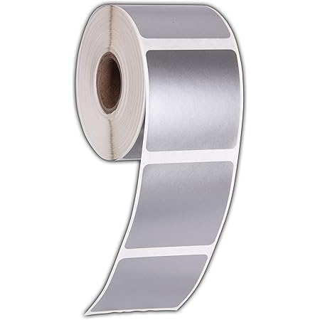 Amazon.com: My Scratch Offs 1 x 2 Inch Silver Rectangle Scratch Off ...