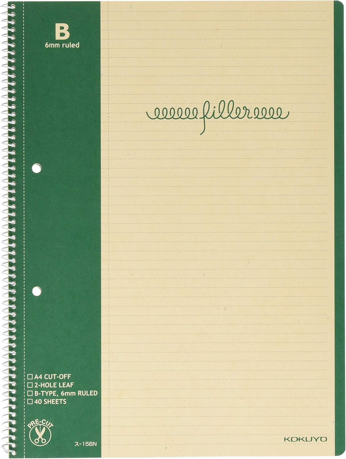 Kokuyo filler note spiral stitch A4 ruled and 40 sheets : Amazon.ca ...