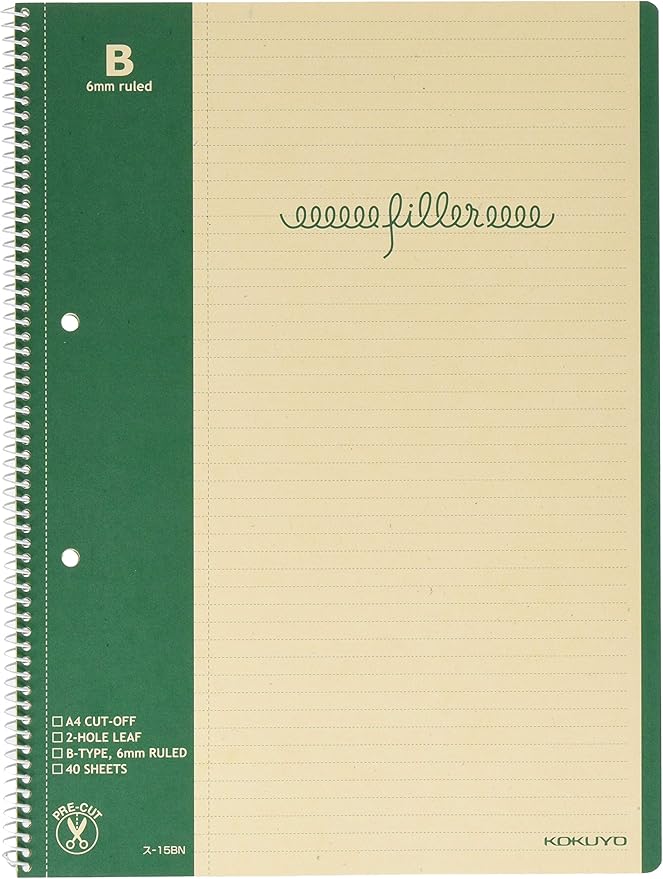 Kokuyo filler note spiral stitch A4 ruled and 40 sheets : Amazon.ca ...