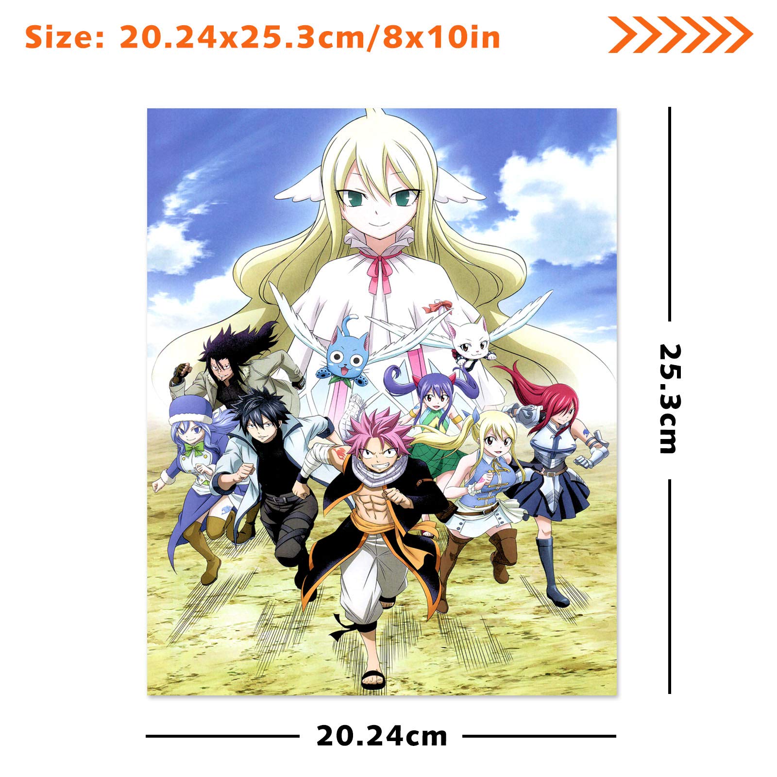 Buy Fairy Tail Poster Natsu Erza Gajeel Laxus Happy and Lucy Posters ...