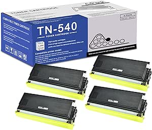 Amazon.com: 4 Pack TN540 TN-540 Black Toner Cartridge Compatible TN540 ...