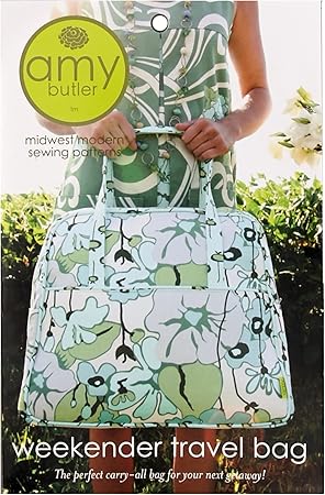 Amazon.com: Amy Butler Weekender Travel Tote Bag Sewing Pattern : amy ...