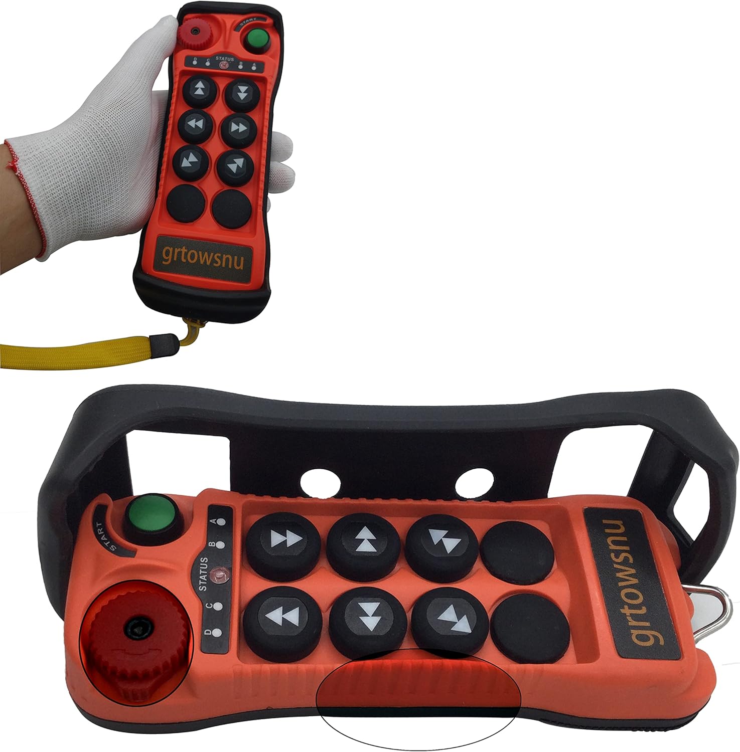 6-Key 110-460 AC/DC Industrial Wireless Crane Remote Control Radio ...