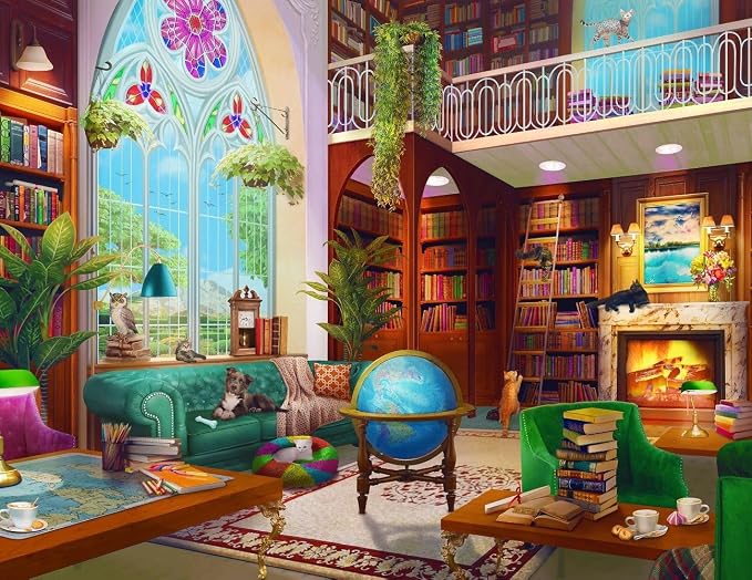 Amazon.com: Springbok The Library 500 Piece Jigsaw Puzzle for Adults ...