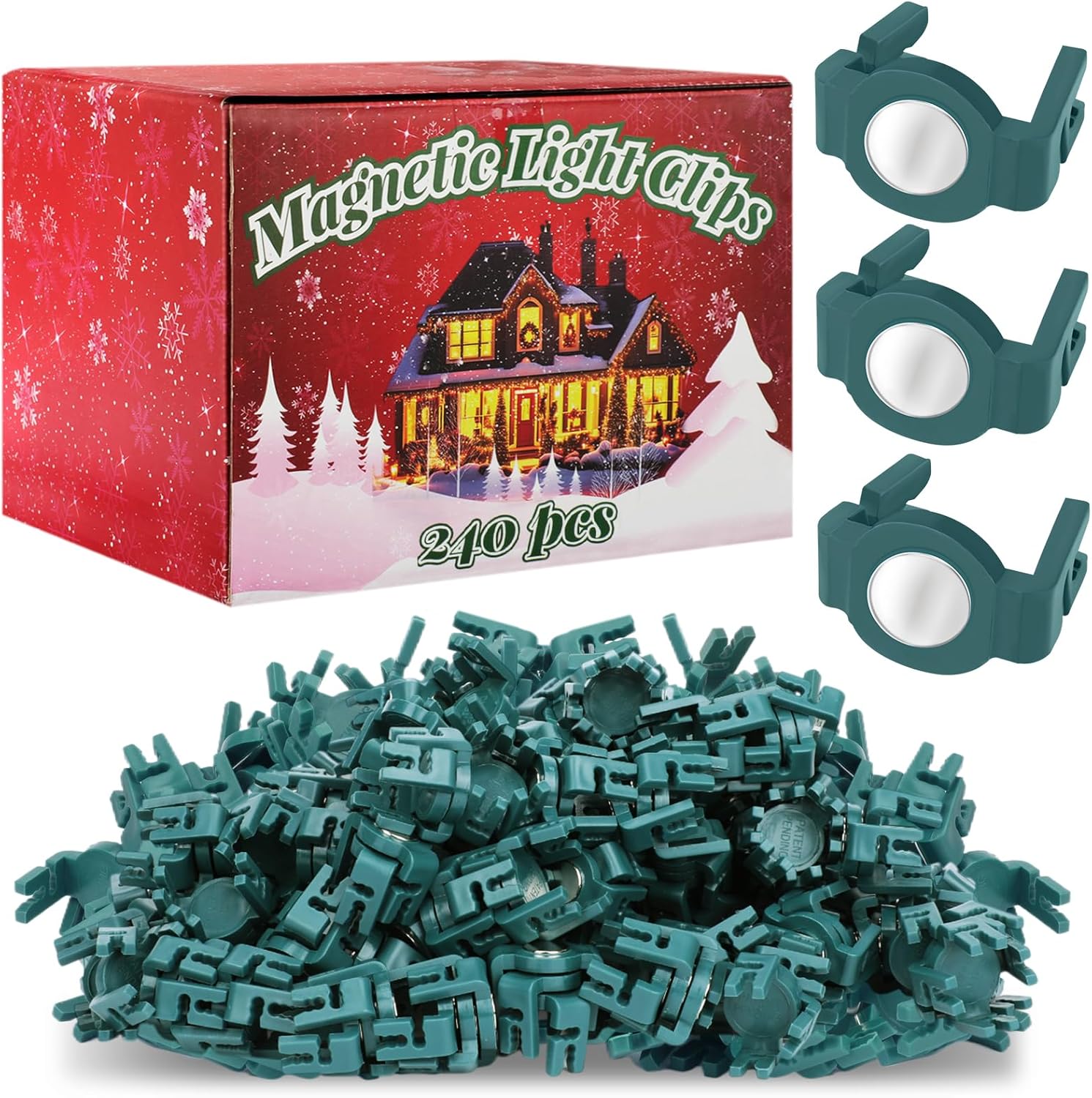 Amazon.com: Zealor 240PCS Extra Strong Magnetic Christmas Light Clips ...