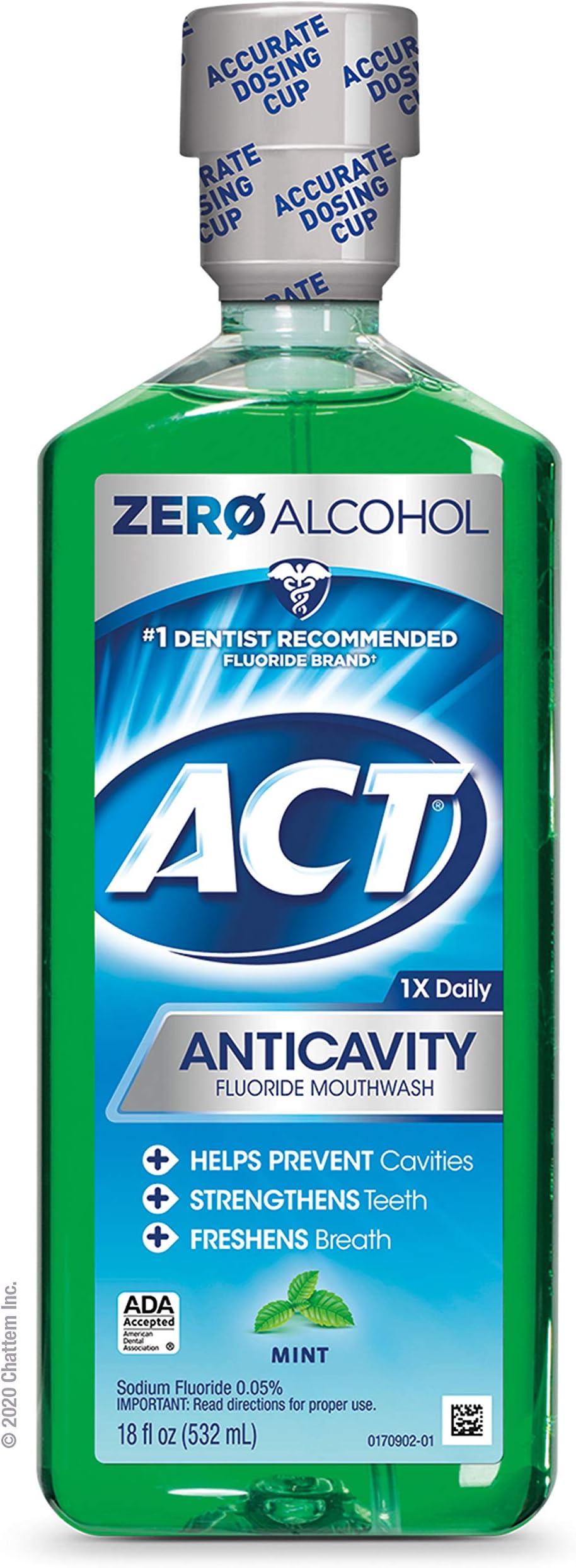 Amazon.com: ACT Anticavity Zero Alcohol Fluoride Mouthwash 18 fl. oz ...