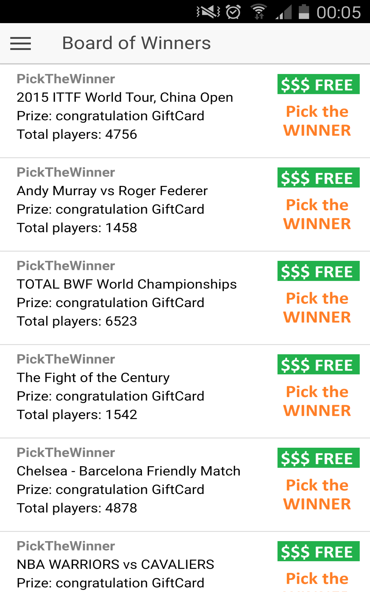 Pick The Winner - App on Amazon Appstore