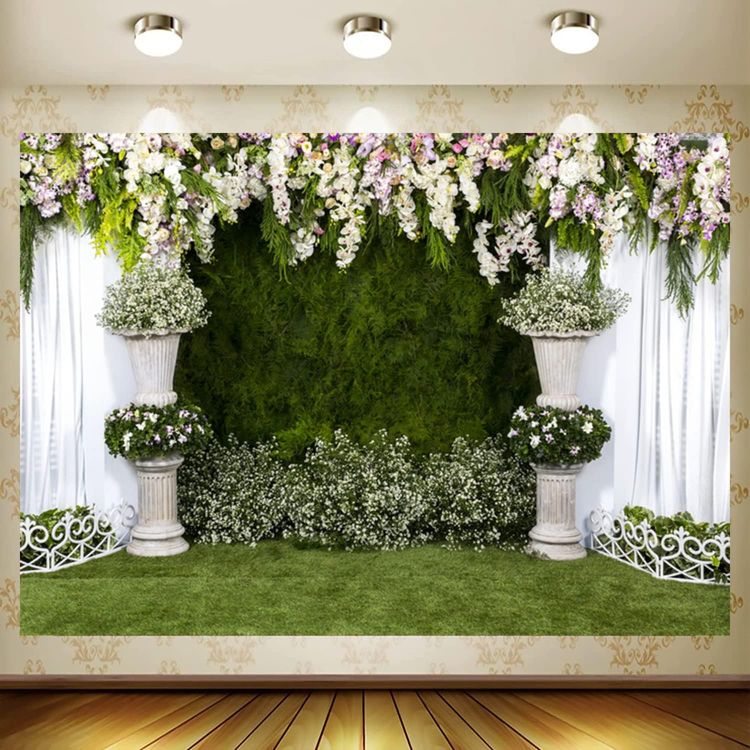 Amazon.com : 6 x 13ft Flower Wedding Backdrop Large Vinyl Wedding ...